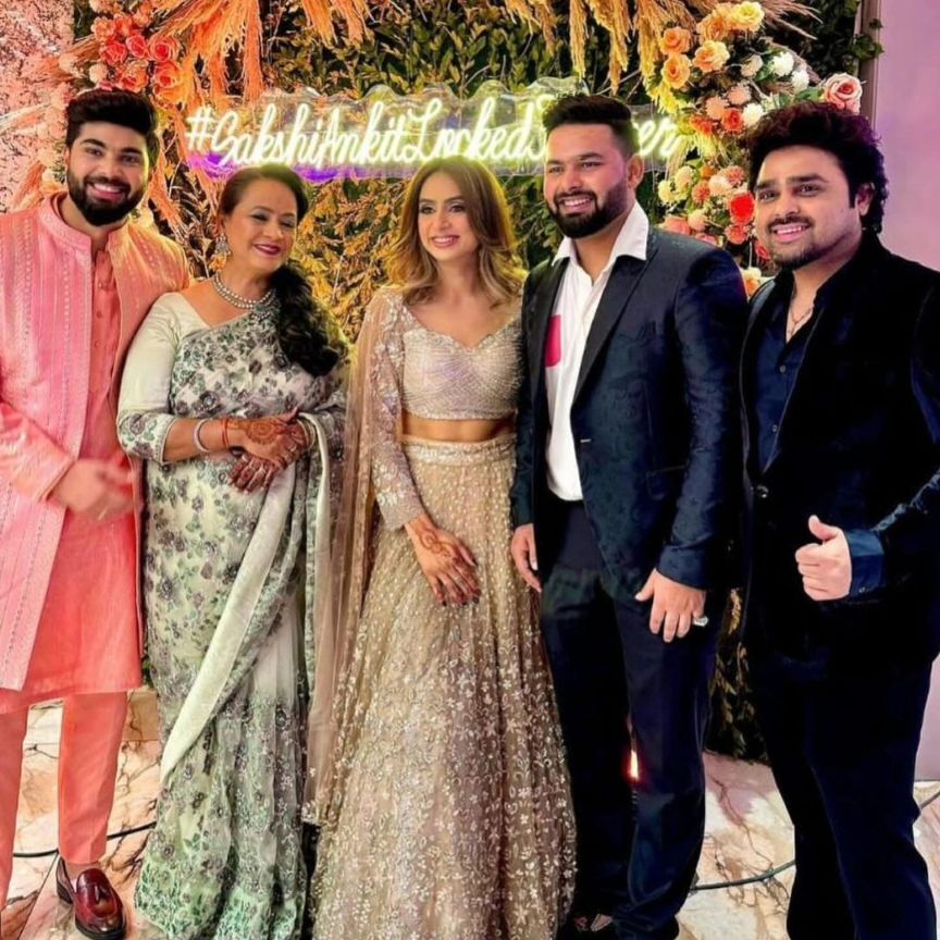 Rishabh Pant Sister Sakshi Gets Engaged To Ankit Chaudhary See Pics