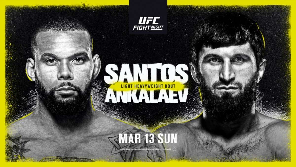 UFC Vegas 50: Santos vs. Ankalaev fight card, date, start time in India ...