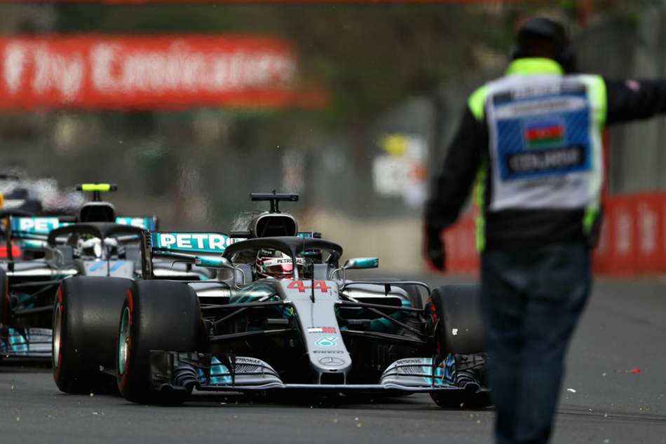 Hamilton handed unlikely triumph in dramatic Baku finale - myKhel