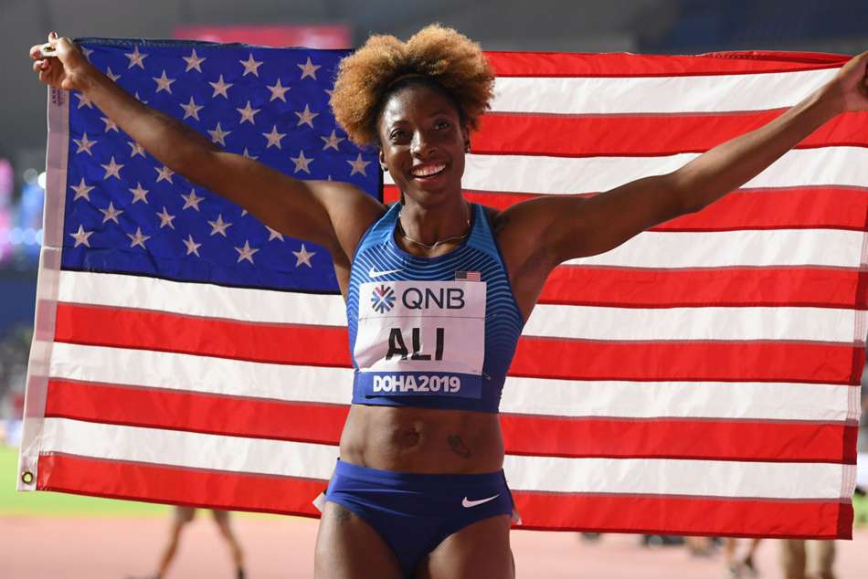 World Athletics Championships: Ali wins hurdles gold as USA finish on a ...