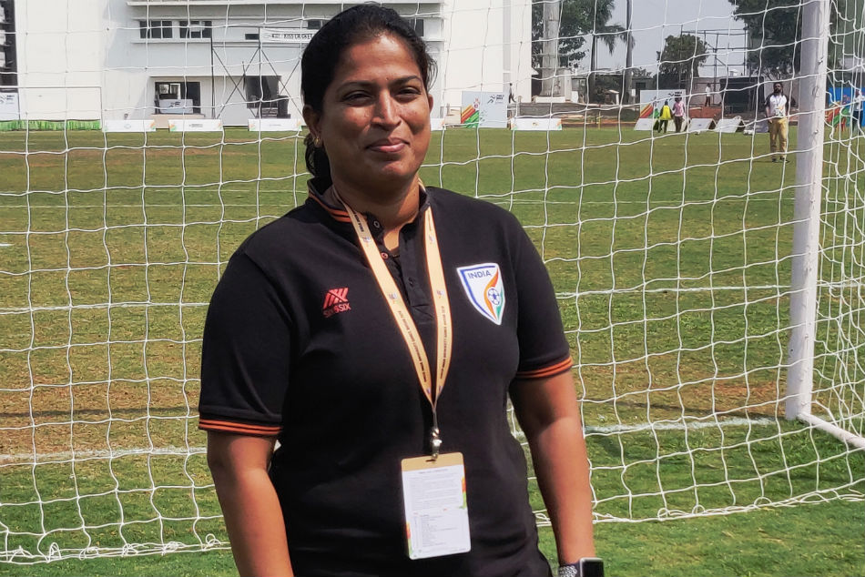 Indian women's football coach Maymol Rocky scouts for talent in Khelo ...