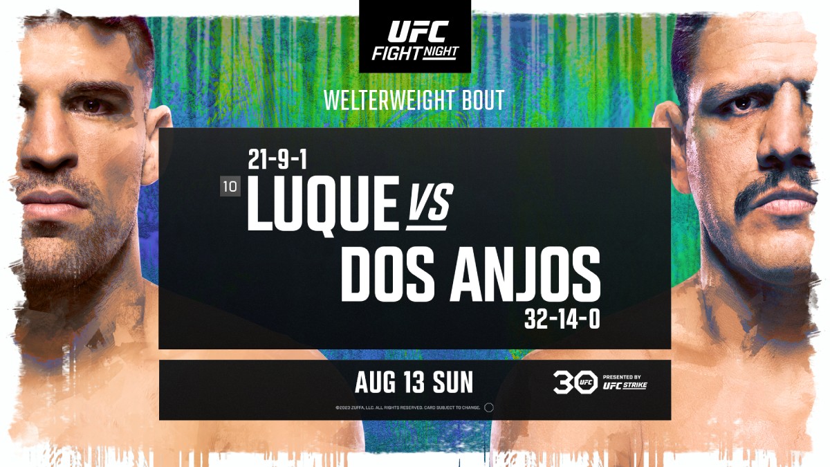 UFC Vegas 78: Luque vs. Dos Anjos Fight Card, Date, Start Time in India ...