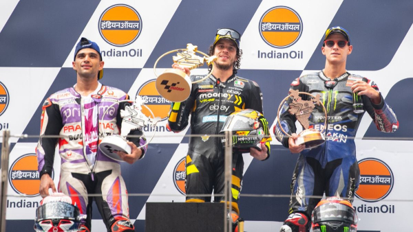 IndianOil Grand Prix of India Champion Marco Bezzecchi gives a big ...