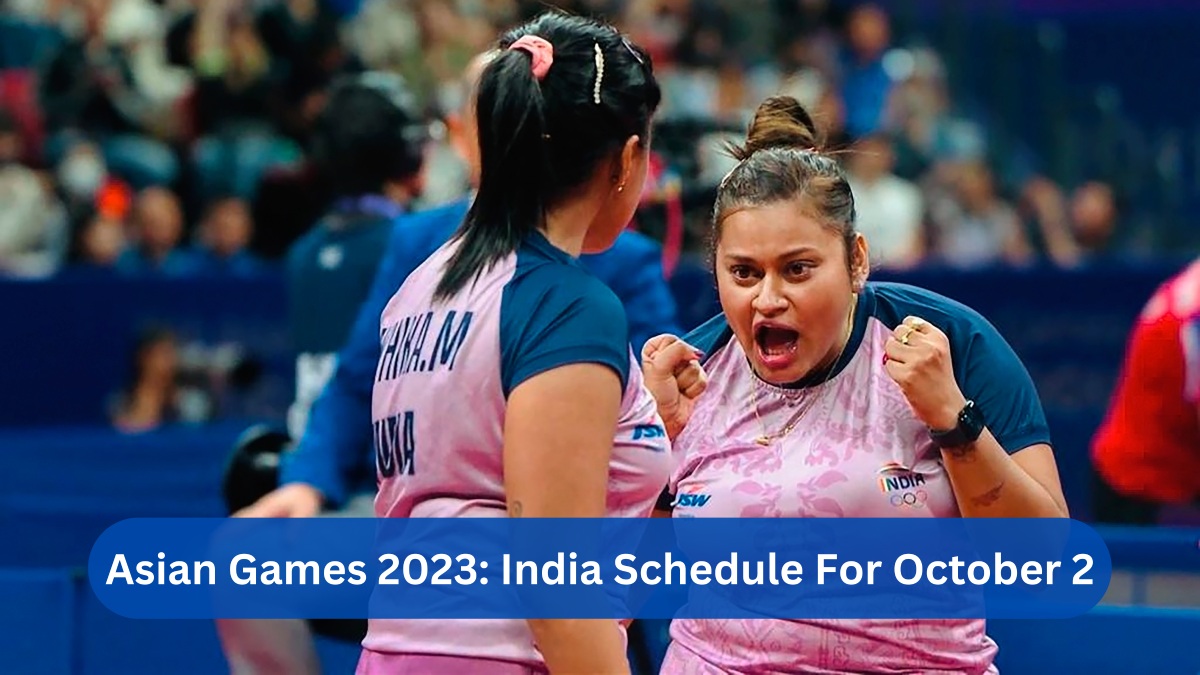 Asian Games 2023 Schedule for October 2: India's Asian Games Fixtures ...